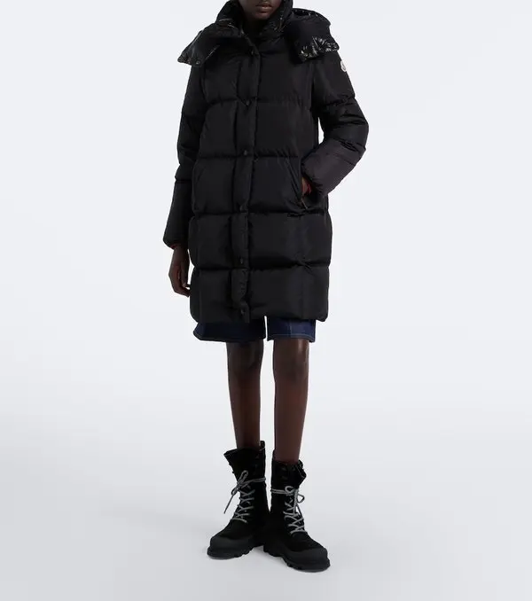 Moncler Litte Hooded Down Coat - Black
