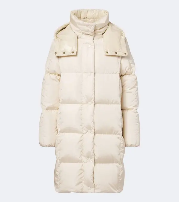 Moncler Hooded Down Coat - White