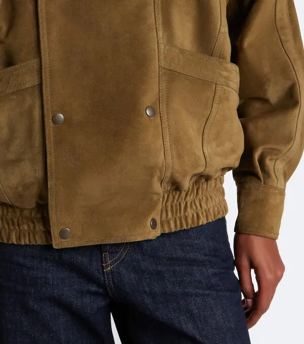 Saint Laurent Suede Blouson Jacket