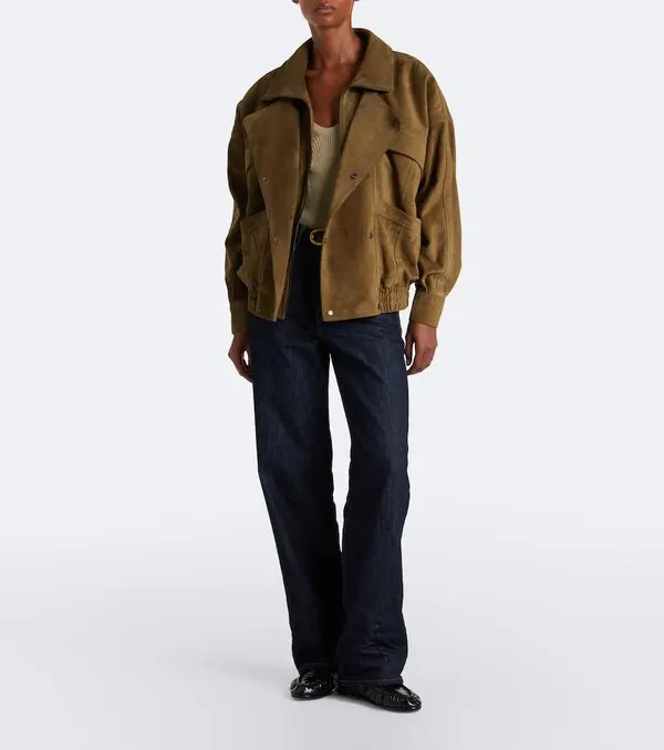 Saint Laurent Suede Blouson Jacket