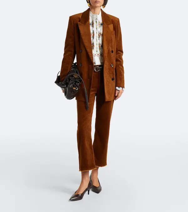 MARANT ETOILE Isabel Marant Étoile Ruthie Cropped Corduroy Straight Pants