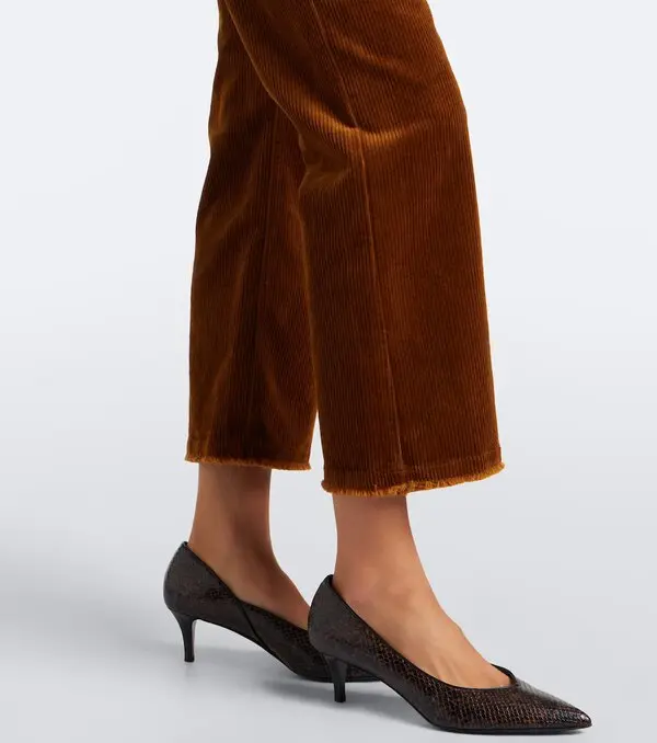 MARANT ETOILE Isabel Marant Étoile Ruthie Cropped Corduroy Straight Pants