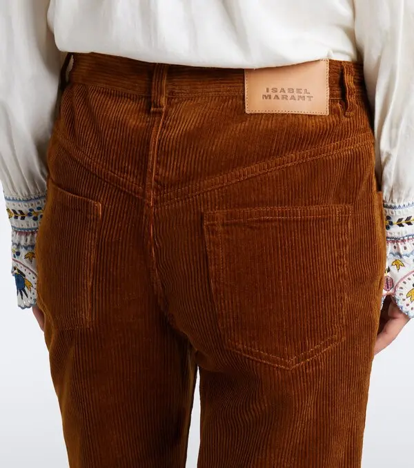 MARANT ETOILE Isabel Marant Étoile Ruthie Cropped Corduroy Straight Pants
