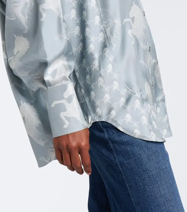 Stella McCartney Printed Silk Satin Shirt