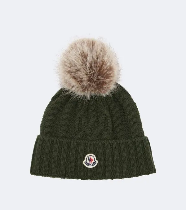 Moncler Cable-knit Wool And Cashmere Beanie