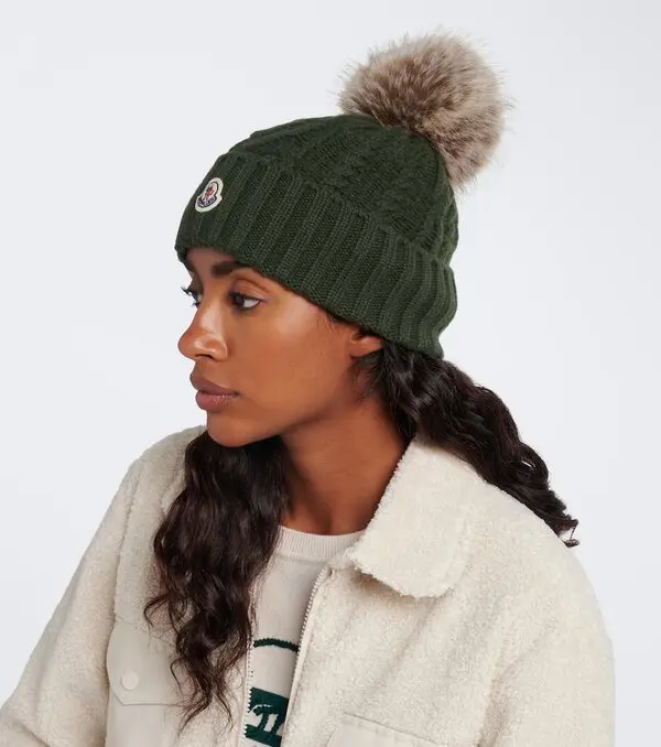 Moncler Cable-knit Wool And Cashmere Beanie