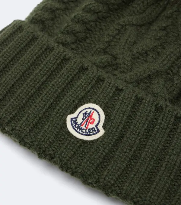 Moncler Cable-knit Wool And Cashmere Beanie