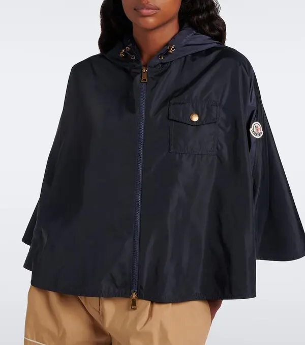 Moncler Hooded Cape - Blue