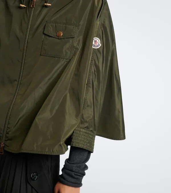 Moncler Hooded Cape - Green
