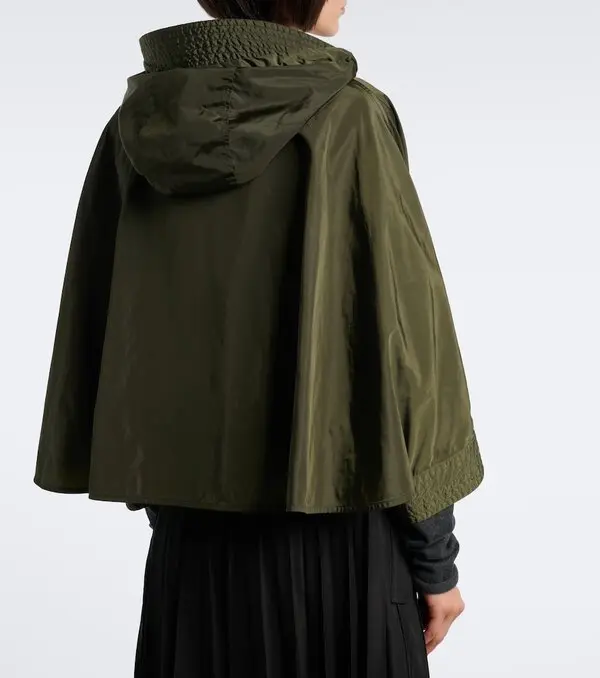 Moncler Hooded Cape - Green