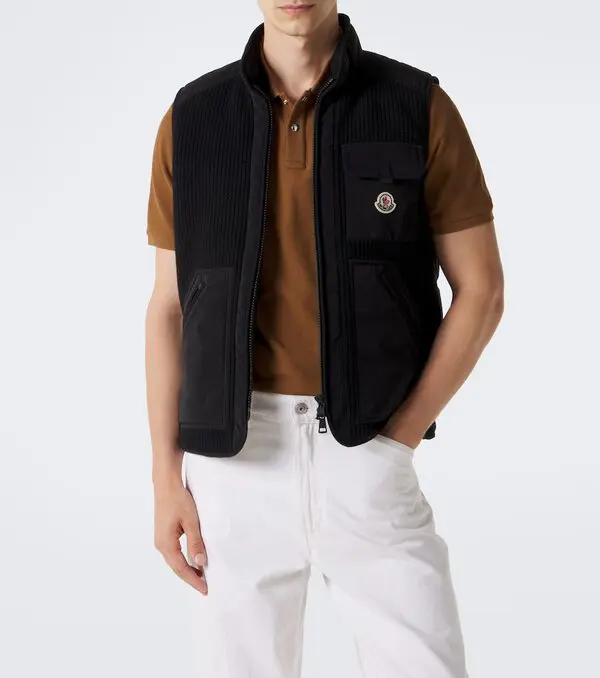Moncler Lenevra Wool-blend Down Vest