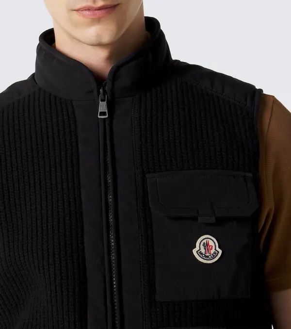 Moncler Lenevra Wool-blend Down Vest