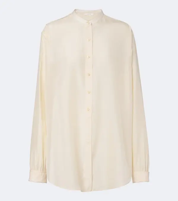 THE ROW Lula Silk Satin Shirt