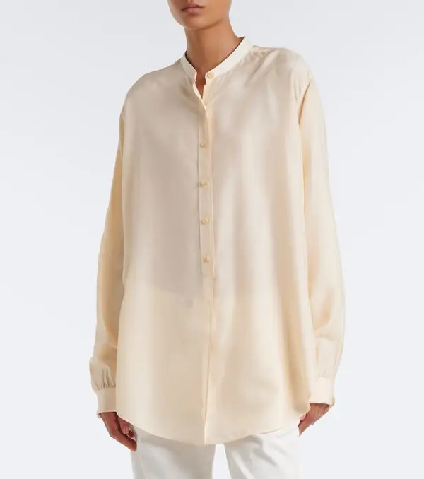 THE ROW Lula Silk Satin Shirt