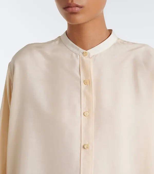THE ROW Lula Silk Satin Shirt