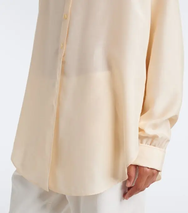 THE ROW Lula Silk Satin Shirt