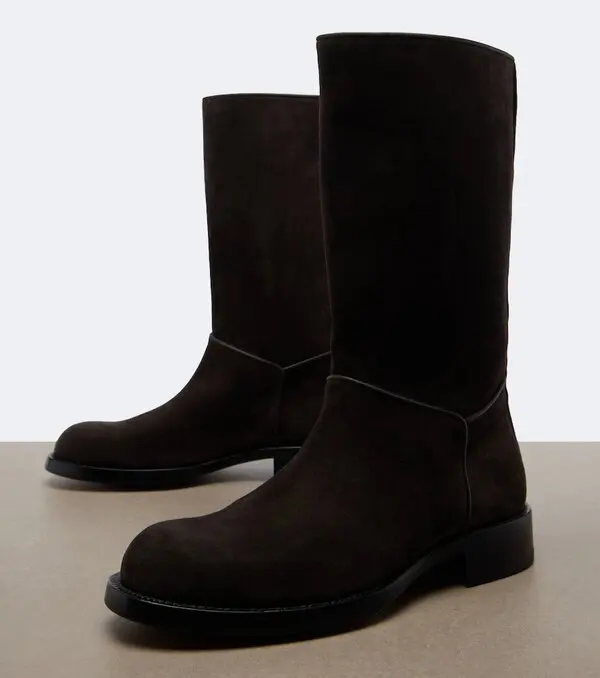 THE ROW Nobilis Suede Knee-high Boots