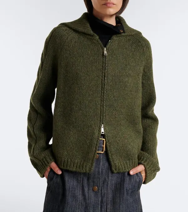 Moncler Alpaca And Wool-blend Cardigan