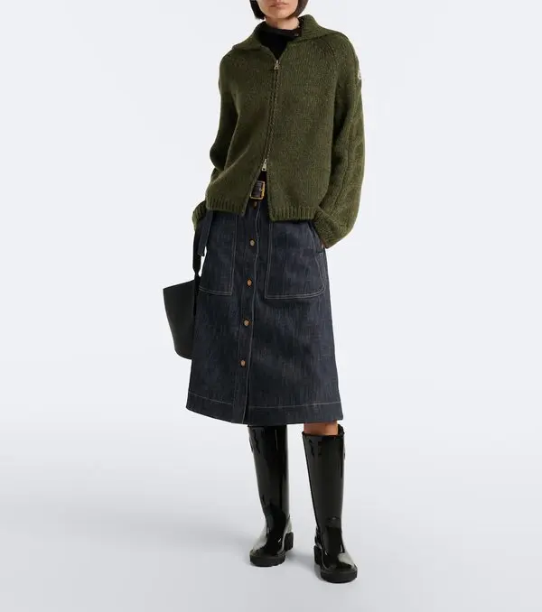 Moncler Alpaca And Wool-blend Cardigan