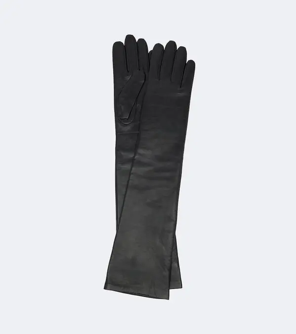 THE FRANKIE SHOP Veneto Leather Gloves - Black