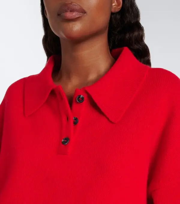 Arch4 Cashmere Polo Sweater - Red