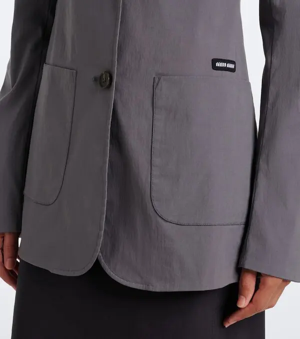 Miu Miu Cotton-blend Poplin Blazer