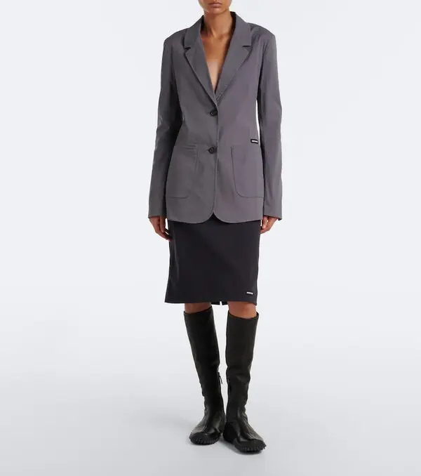 Miu Miu Cotton-blend Poplin Blazer