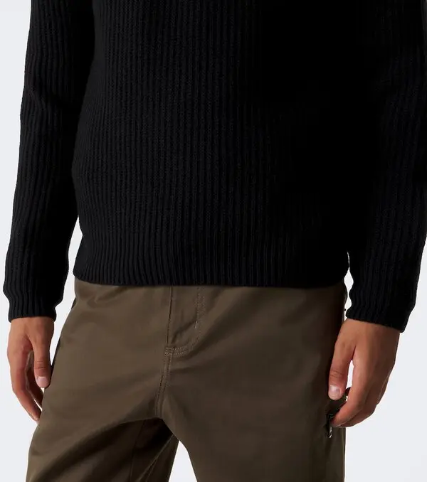 Moncler Ribbed-knit Virgin Wool Half-zip Sweater