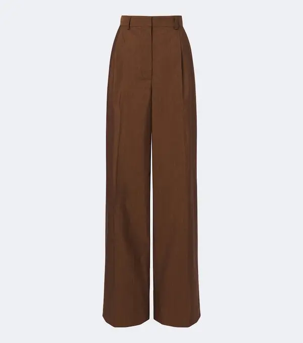 Stella McCartney Wool And Silk Wide-leg Trousers