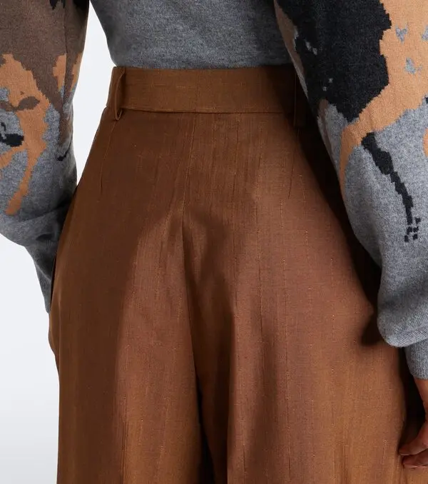 Stella McCartney Wool And Silk Wide-leg Trousers