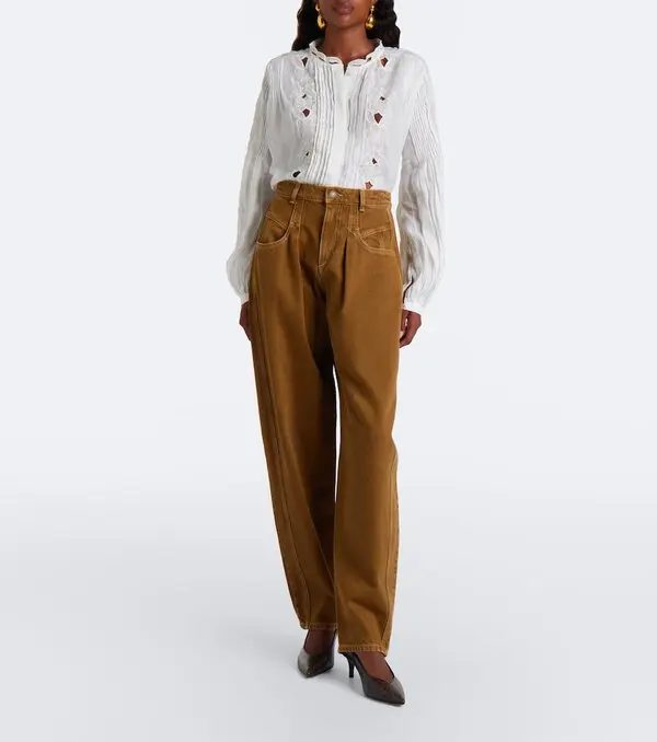 Isabel Marant Étoile Lisha Pleated Barrel-leg Jeans