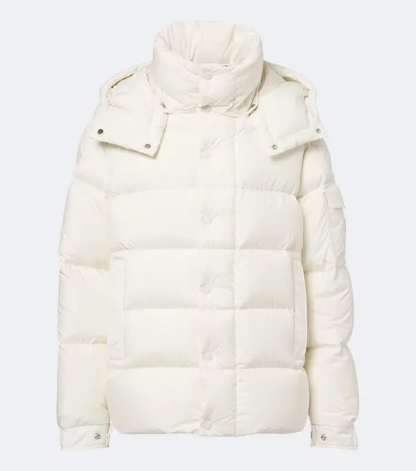 Moncler Maya 70 Hooded Down Jacket - White