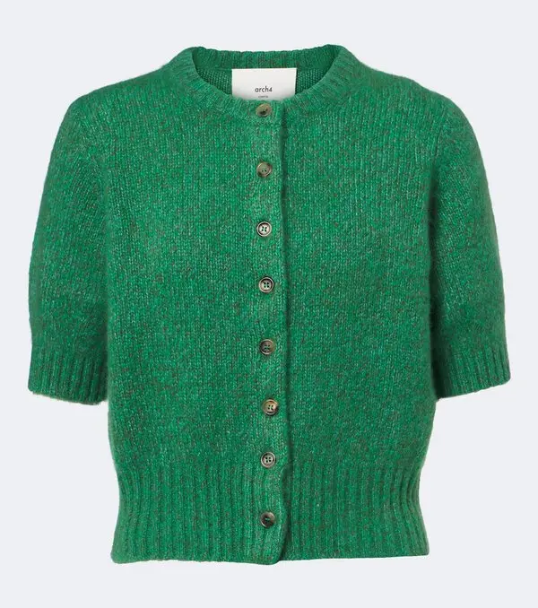 Arch4 Rome Cashmere And Silk Cardigan - Green