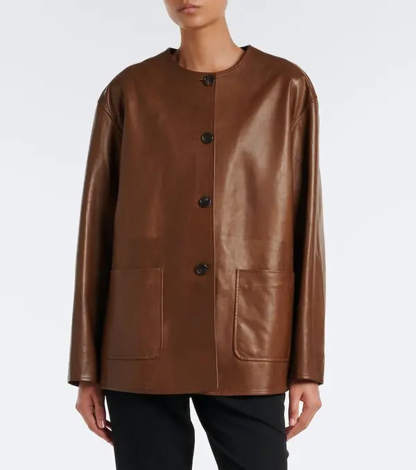 THE ROW Quintus Leather Jacket