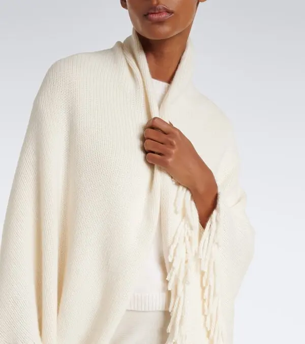 Arch4 Duchess Fringed Cashmere Poncho