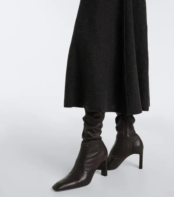 Arch4 Cashmere Midi Skirt - Black
