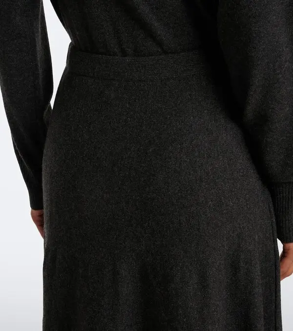 Arch4 Cashmere Midi Skirt - Black