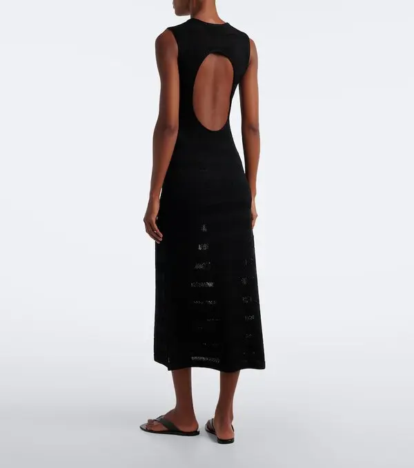 ERES Striped Cotton-blend Midi Dress