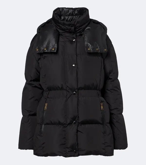 Moncler Agneux Hooded Padded-down Jacket - Black
