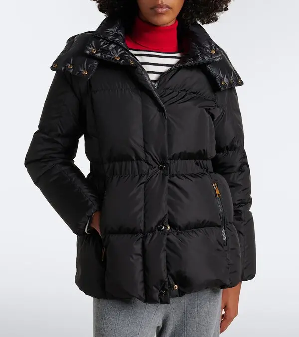 Moncler Agneux Hooded Padded-down Jacket - Black