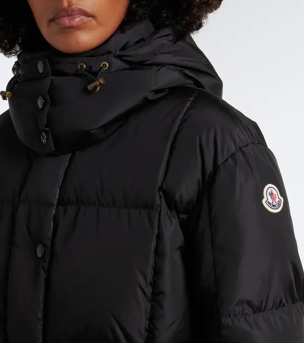 Moncler Agneux Hooded Padded-down Jacket - Black