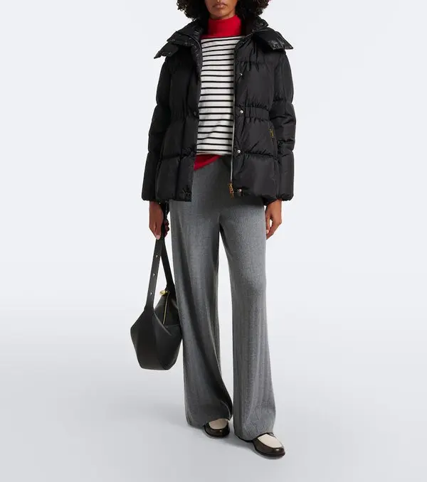Moncler Agneux Hooded Padded-down Jacket - Black