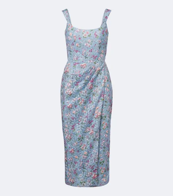 MARKARIAN Marla Floral Lace Bustier Dress