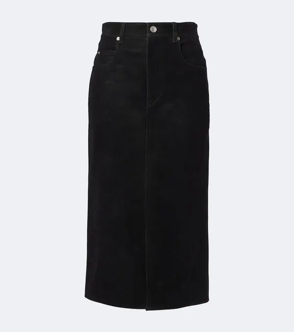 MARANT ETOILE Bisane Midi Skirt - Black