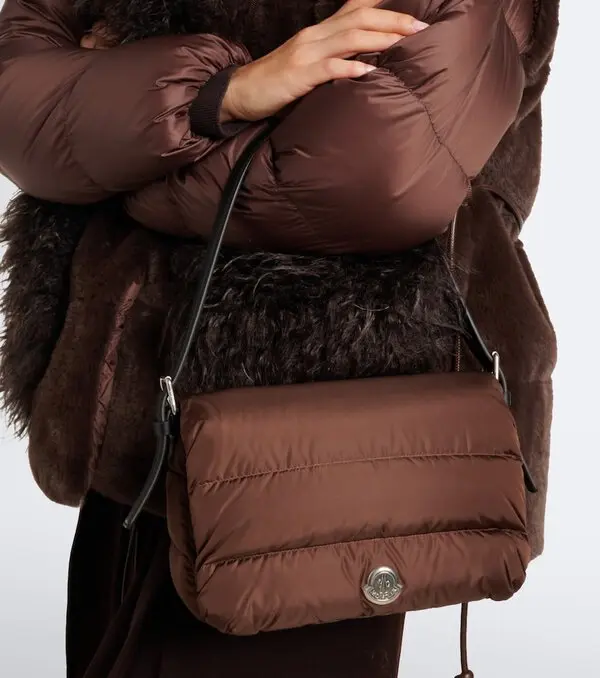 Moncler Caradoc Padded Shoulder Bag - Brown