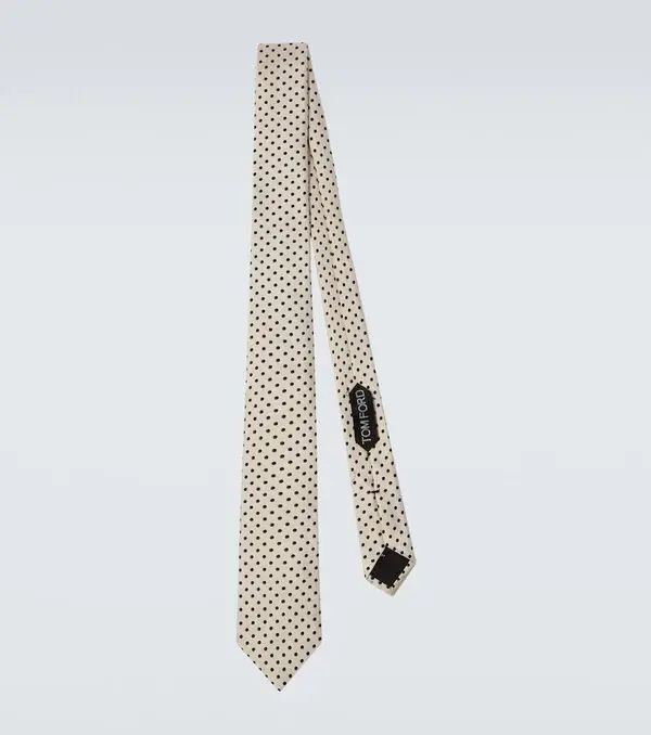 TOM FORD Polka-dot Silk Jacquard Tie
