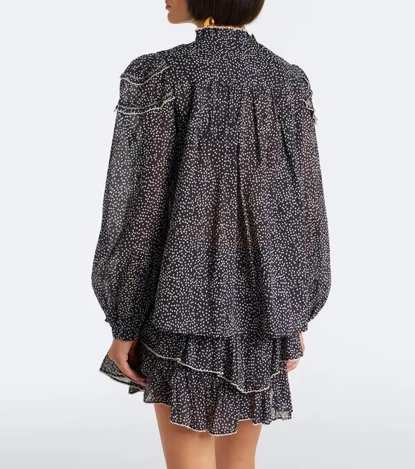 MARANT ETOILE Christa Polka-dot Cotton Blouse