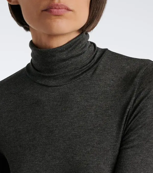 AGOLDE Pascale Turtleneck Sweater In Charcoal Heather - Grey