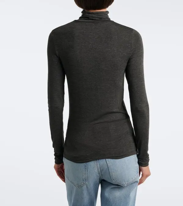 AGOLDE Pascale Turtleneck Sweater In Charcoal Heather - Grey