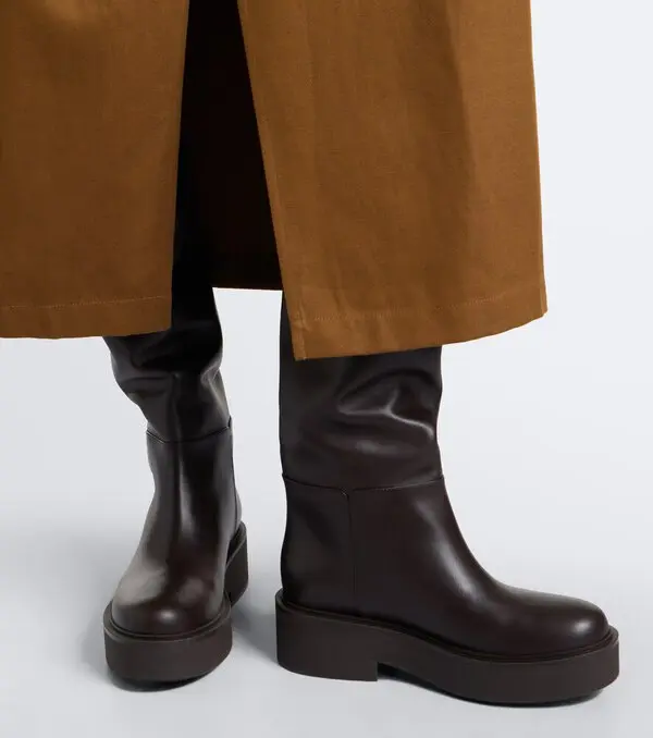 GIANVITO ROSSI Hiro Leather Over-the-knee Boots